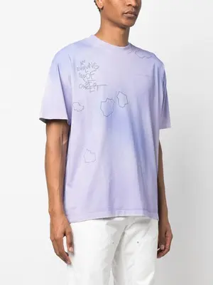 OBJECTS IV LIFE Graphic-print Faded T-shirt - Purple