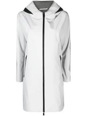 Herno Hooded Zip-fastening Coat - Grey