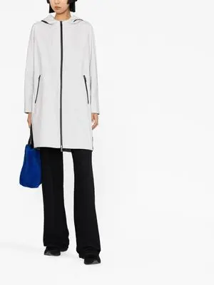 Herno Hooded Zip-fastening Coat - Grey