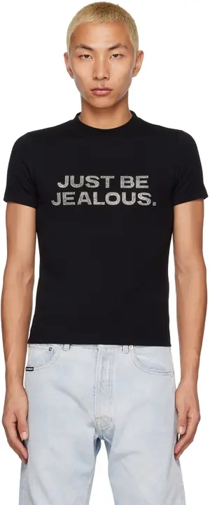 Vetements VETEMENTS Black 'Just Be Jealous' T-Shirt - Black