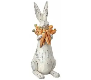 VALERIE PARR HILL Carved Bunny W Carrots 17.5' Valerie - One-color