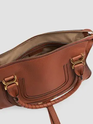 Chloé Marcie Leather Satchel - Tan