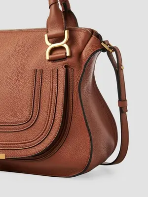 Chloé Marcie Leather Satchel - Tan
