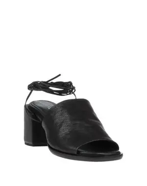 CAFÈNOIR Leather Sandals - Black