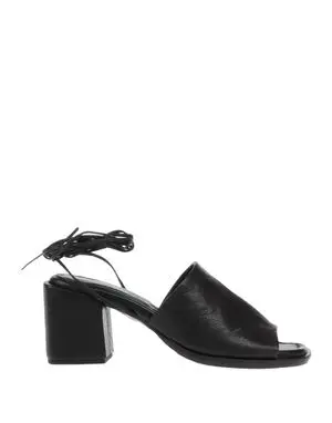 CAFÈNOIR Leather Sandals - Black