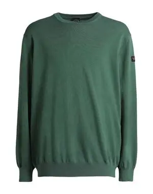 Paul & Shark Man Sweater Military Green Size L Cotton Green