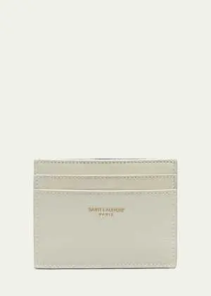 Saint Laurent Monogram Card Case In Patent Leather
