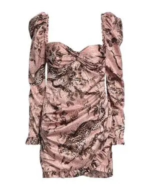 ODI ET AMO Floral And Leopard Print Mini Dress - Pink