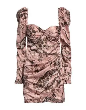 ODI ET AMO Floral And Leopard Print Mini Dress - Pink