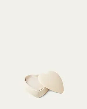 Aerin Faux Shagreen Heart Jewelry Box
