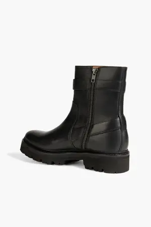 Grenson Natasha Buckled Leather Ankle Boots