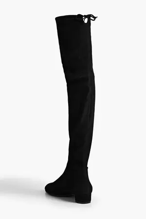 STUART WEITZMAN Genna Stretch-suede Thigh Boots