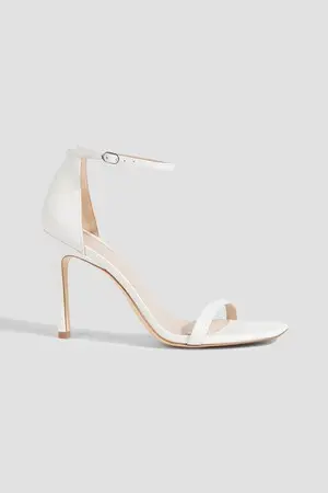 STUART WEITZMAN Amelina 95 Leather Sandals - White