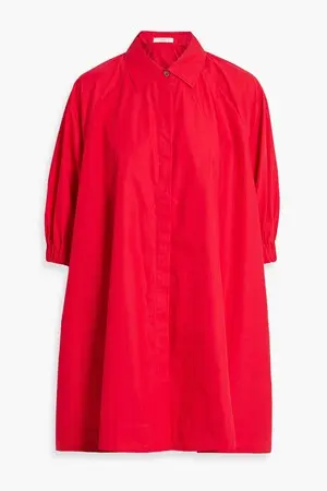 Co Ttonpoplin Shirt - Red