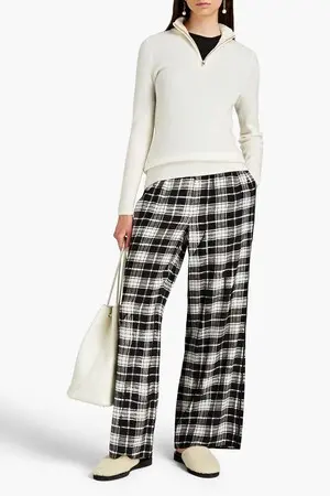 N.peal Ribbed Cashmere Halfzip Sweater