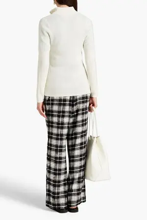 N.peal Ribbed Cashmere Halfzip Sweater