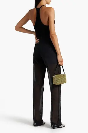 Helmut Lang Cropped Stretch-knit Tank