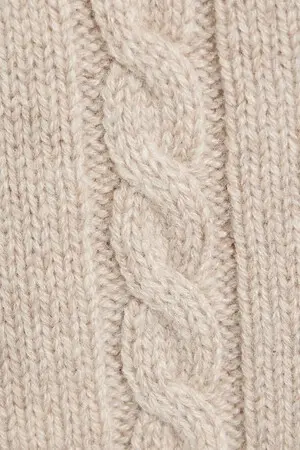 Co Mélange Cableknit Cashmere Cardigan
