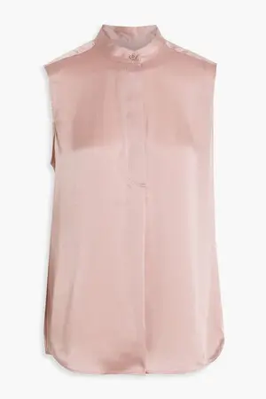 Equipment Therese Silksatin Top - Baby Pink