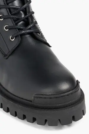 Iris & Ink Annie Buckled Leather Combat Boots