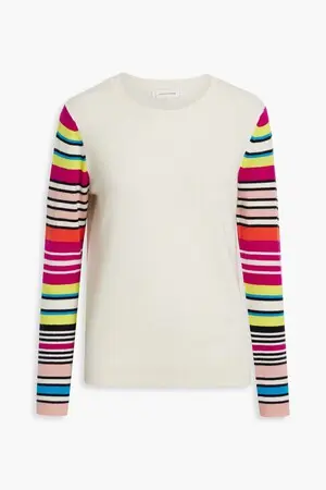 Chinti & Parker Striped Wool And Cashmereblend Sweater - Ivory