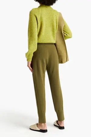 Alberta Ferretti Wool And Cashmereblend Track Pants