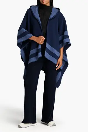 Rag & Bone Rogue Reversible Striped Wool Hooded Poncho