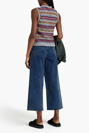 Rag & Bone Maya Cropped Highrise Wideleg Jeans