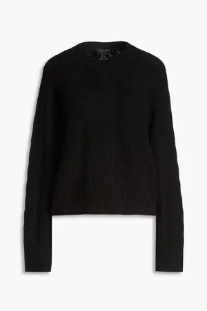 Rag & Bone Pierce Cableknit Cashmere Sweater - Black