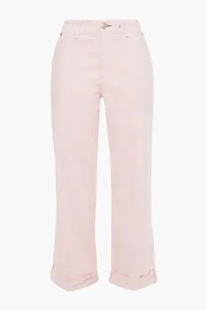 Rag & Bone Cropped Cottonblend Twill Straightleg Pants - Blush