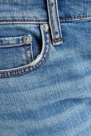 Rag & Bone Dre Distressed Mid Rise Slim Leg Jeans