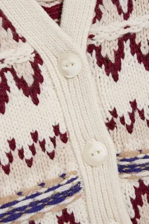 Rag & Bone Willow Fair Isle Wool Cardigan - Ivory