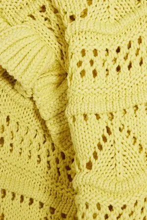 Joie Hockley Ruffled Openknit Cottonblend Sweater