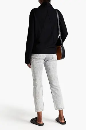 Rag & Bone Yan Wooljersey Turtleneck Top
