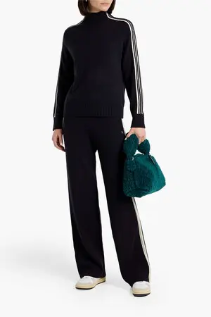 Chinti & Parker Ripple Striped Wool And Cashmere-blend Turtleneck Sweater