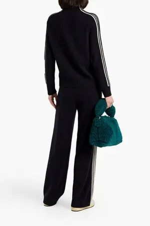 Chinti & Parker Ripple Striped Wool And Cashmere-blend Turtleneck Sweater