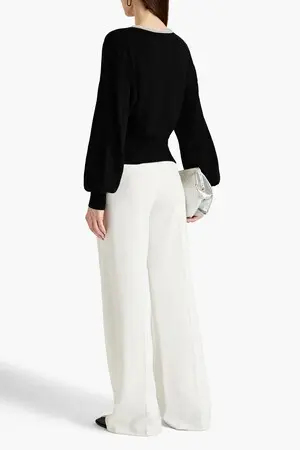 Autumn Cashmere Embellished Cashmere V-neck Sweater