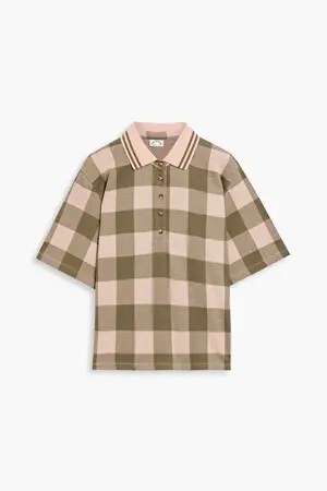 The Upside Savannah Dom Checked Cotton Polo Shirt