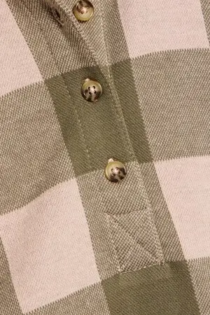 The Upside Savannah Dom Checked Cotton Polo Shirt