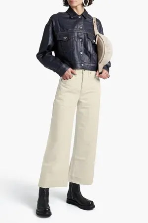 Rag & Bone Maya Cropped High-rise Wide-leg Jeans
