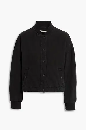 Rag & Bone Val Cropped Quilted Denim Bomber Jacket - Black