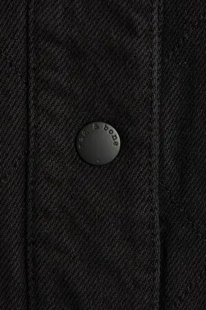 Rag & Bone Val Cropped Quilted Denim Bomber Jacket