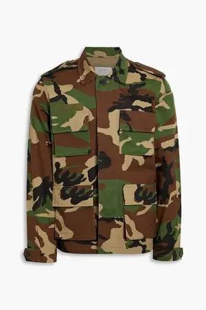 Sandro Camouflage Cotton-twill Jacket