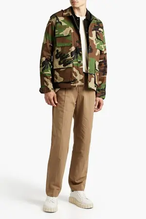 Sandro Camouflage Cotton-twill Jacket
