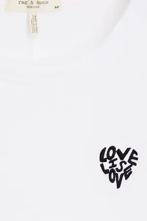 Rag & Bone Embroidered Organic Cottonjersey Tshirt