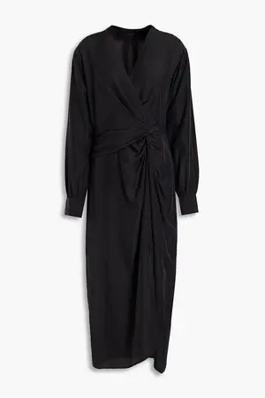 Rag & Bone Amber Wrapeffect Twisted Silk Midi Dress
