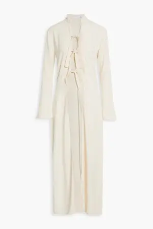 THE LINE BY K Crepe De Chine Tie Detailed Jacket