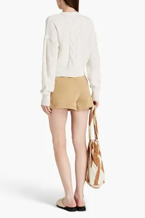 Rag & Bone Taylor Cotton And Cashmereblend Cableknit Cardigan - Ivory