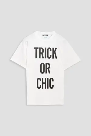 Moschino Printed Cottonjersey Tshirt - White