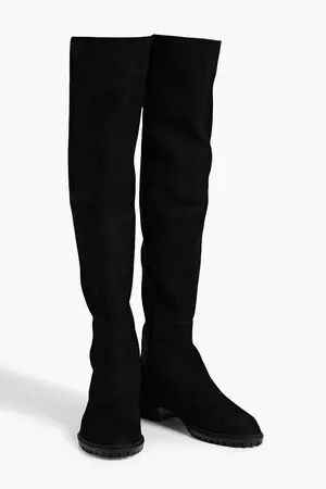 STUART WEITZMAN City Microstretch And Suede Over-the-knee Boots